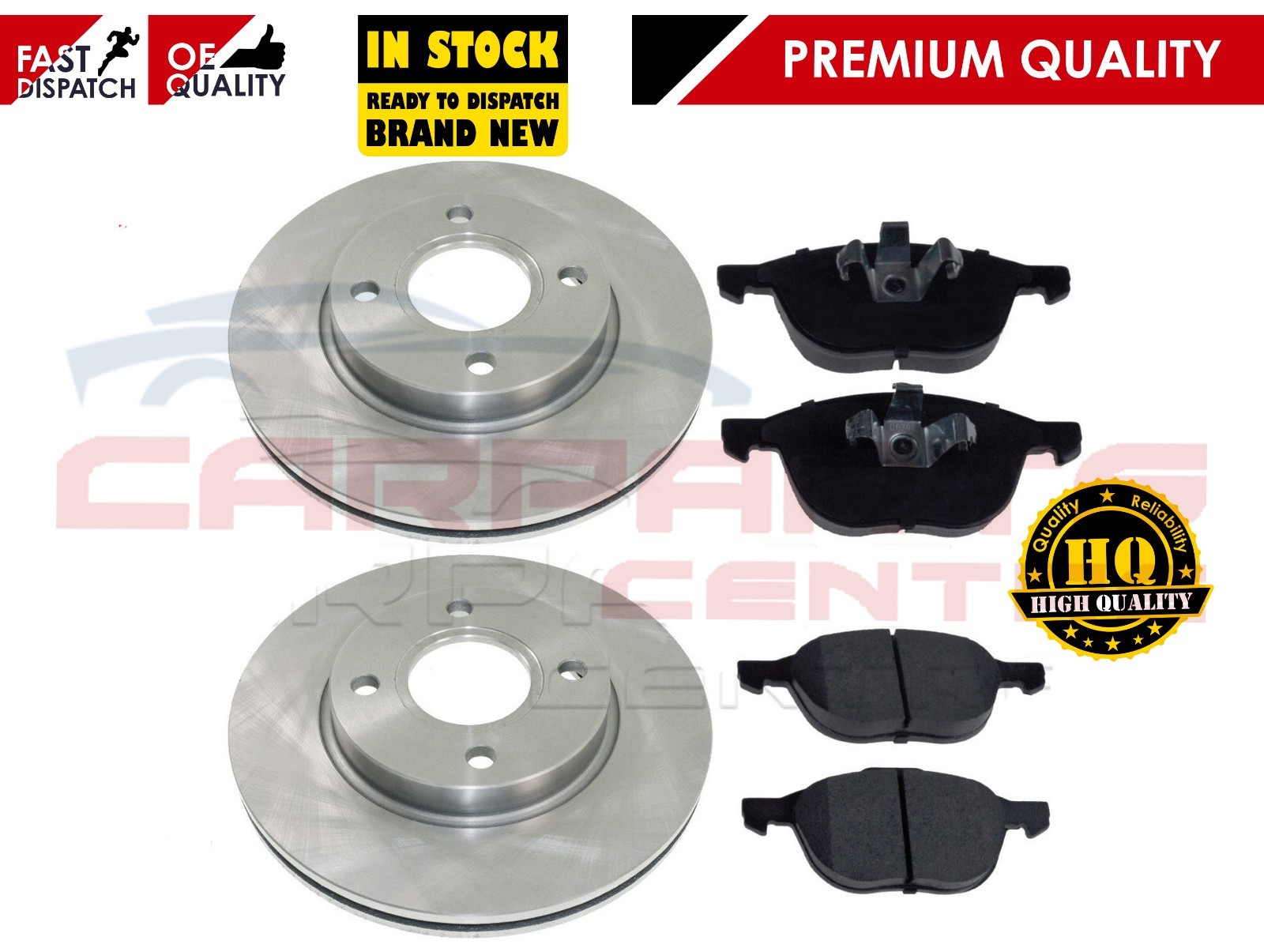 FOR FORD FOCUS MK2 C-MAX 2003- FRONT BRAKE DISC DISCS PAD PADS SET ...