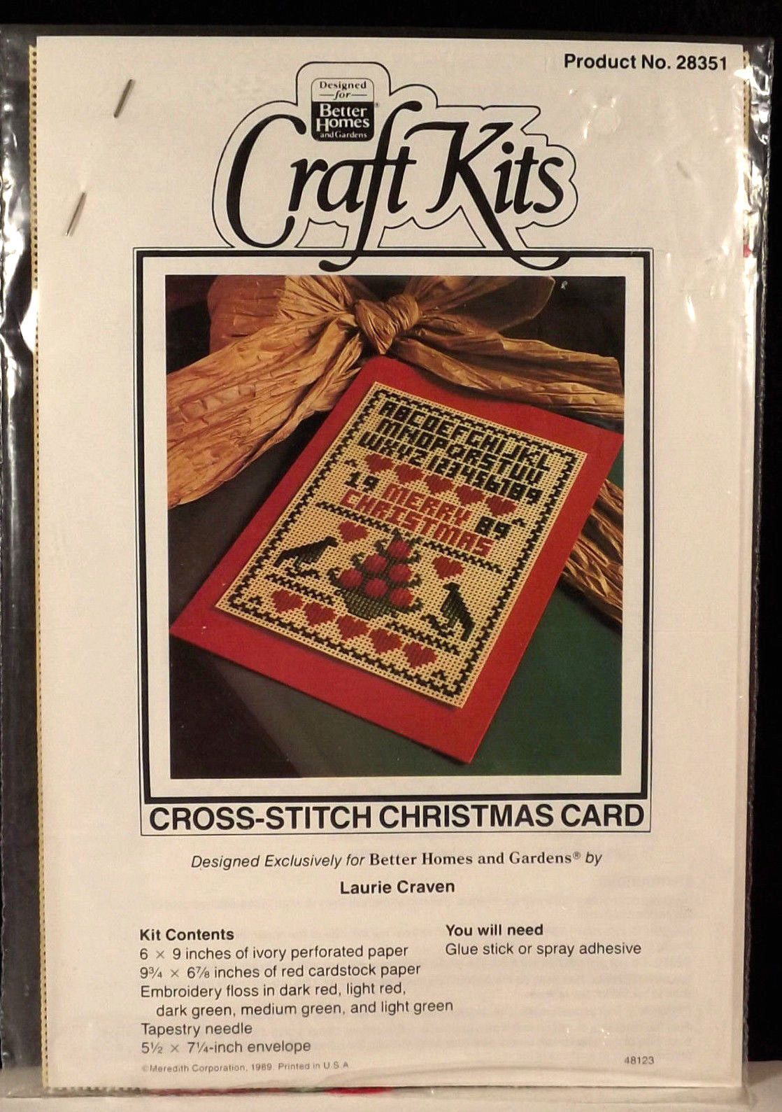 Cross Stitch Christmas Card Craft Kits Laurie Craven Sampler Design ...