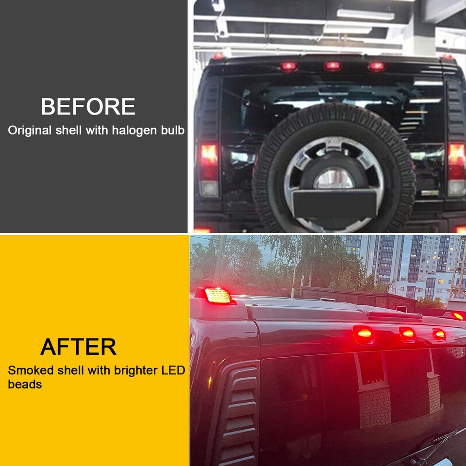 Front Rear Smoked LED Side Marker Cab Top Roof Lights for 2003-2009 ...