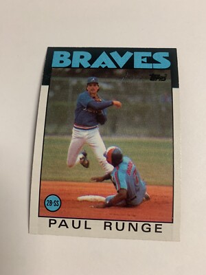 1986 Topps Paul Runge Atlanta Braves | eBay