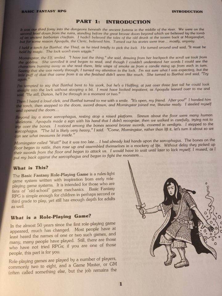Basic Fantasy RPG Core Rules 4th Edition, D&D OSR OSRIC Old-School ...