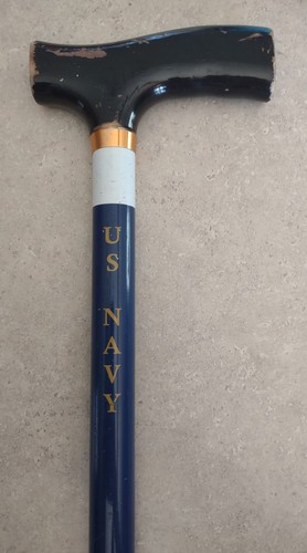 US Navy Adjustable 30-39" Blue Shaft Walking Cane Patriotic USA ...