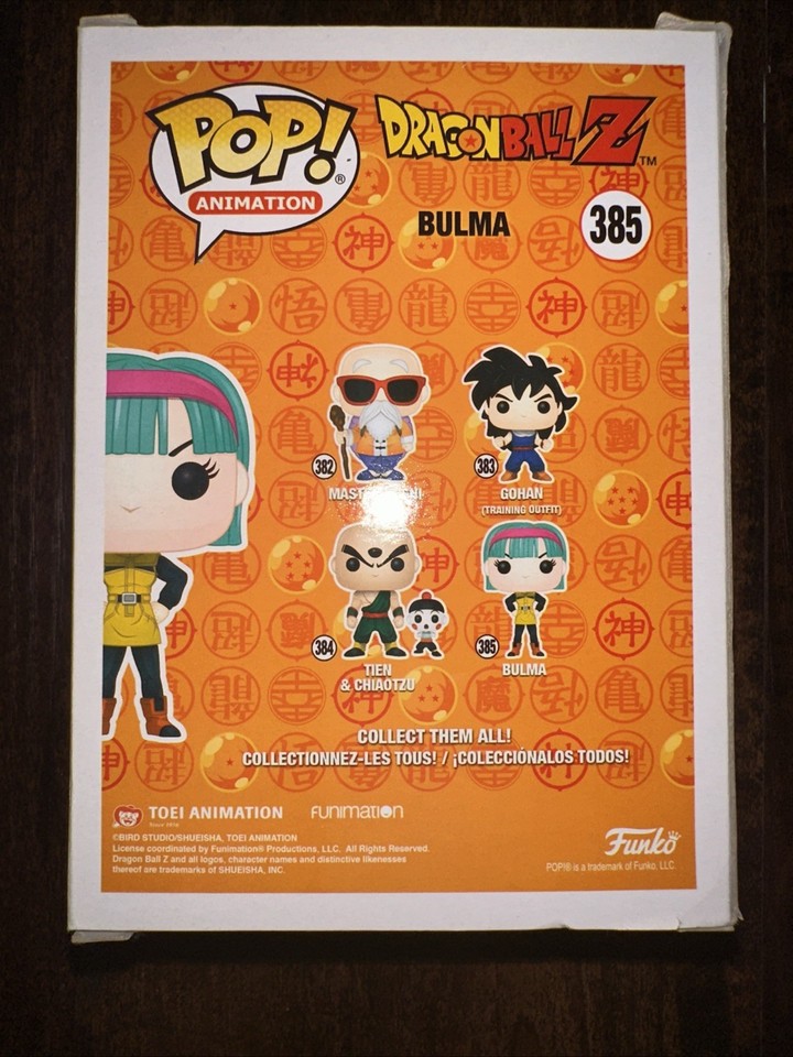 New Dragon Ball Z Funko Pop! Animation Bulma (Frieza Saga) Vinyl ...