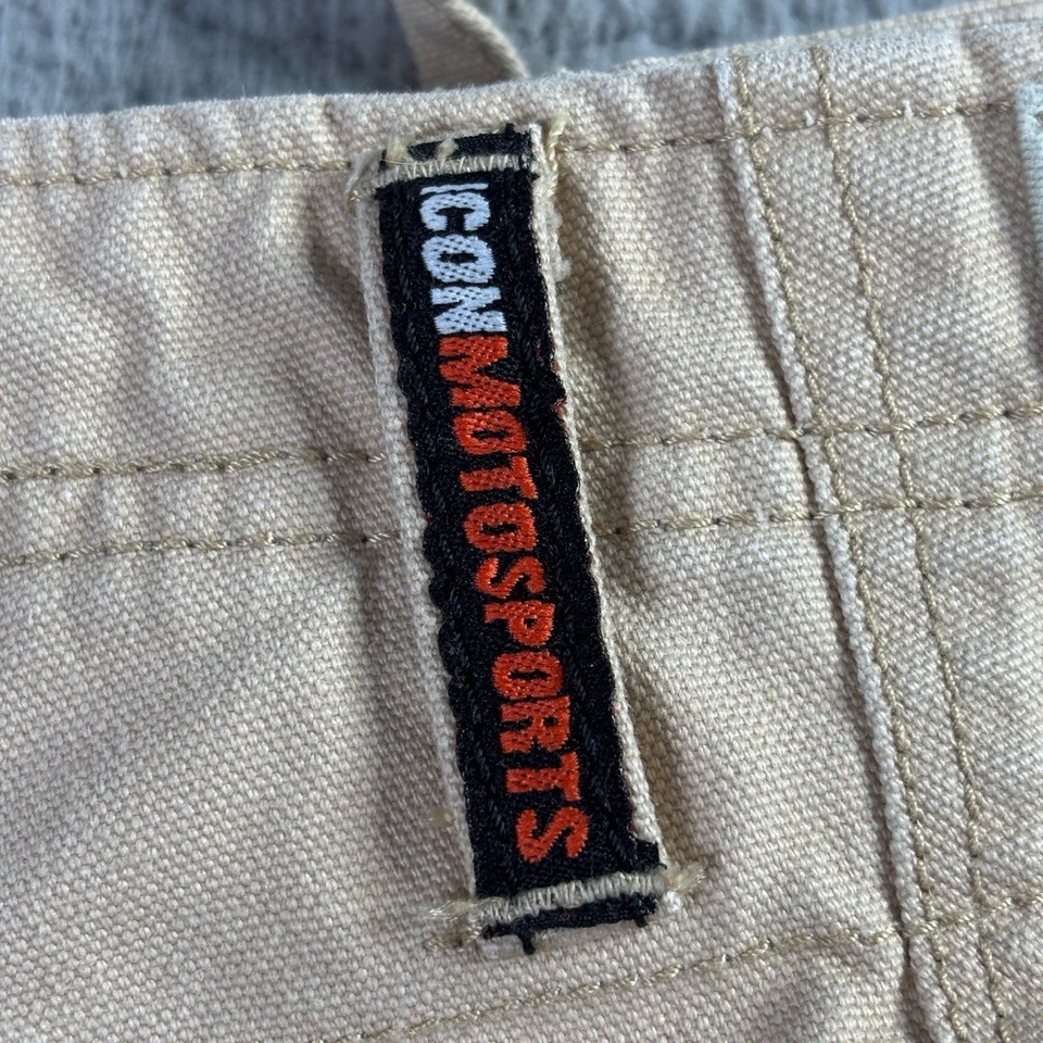 Icon Super Duty Motorcycle Pants Mens 34 x 27 Tan Canvas Asphalt ...