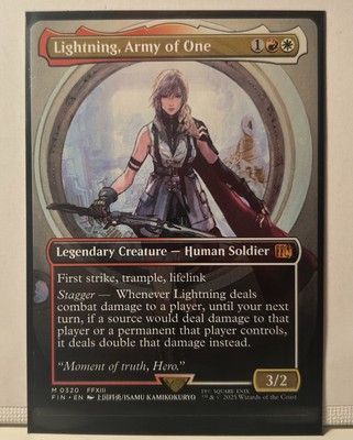 Lightning, Army of One (Borderless) (0320) Final Fantasy Regular | eBay