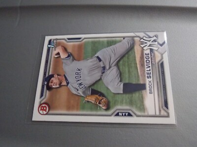 2021 Bowman Draft Paper Brock Selvidge New York Yankees 1st Bowman Card ...