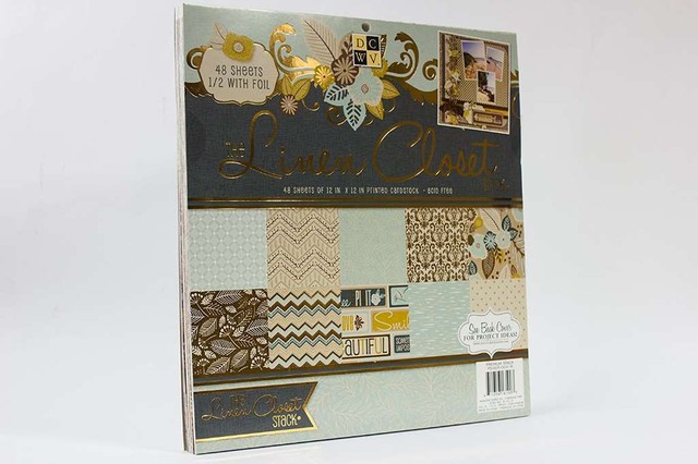 DCWV Linen Closet 12x12 Premium Cardstock Paper Stack With Foil for ...