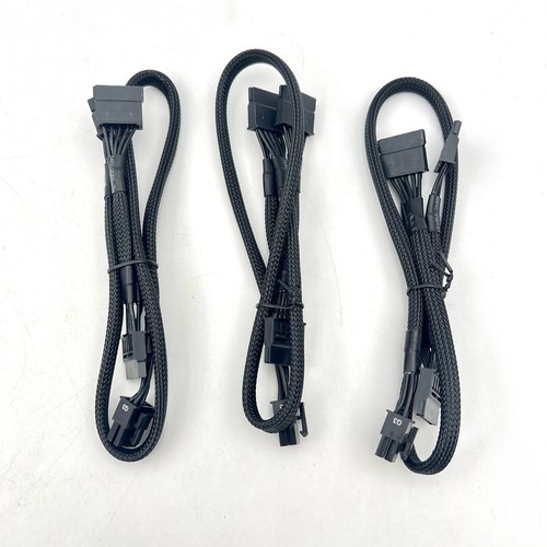3x eVGA 6 pin to 3x SATA DRIVER POWER cable FOR EVGA SuperNOVA 1000 G5 ...