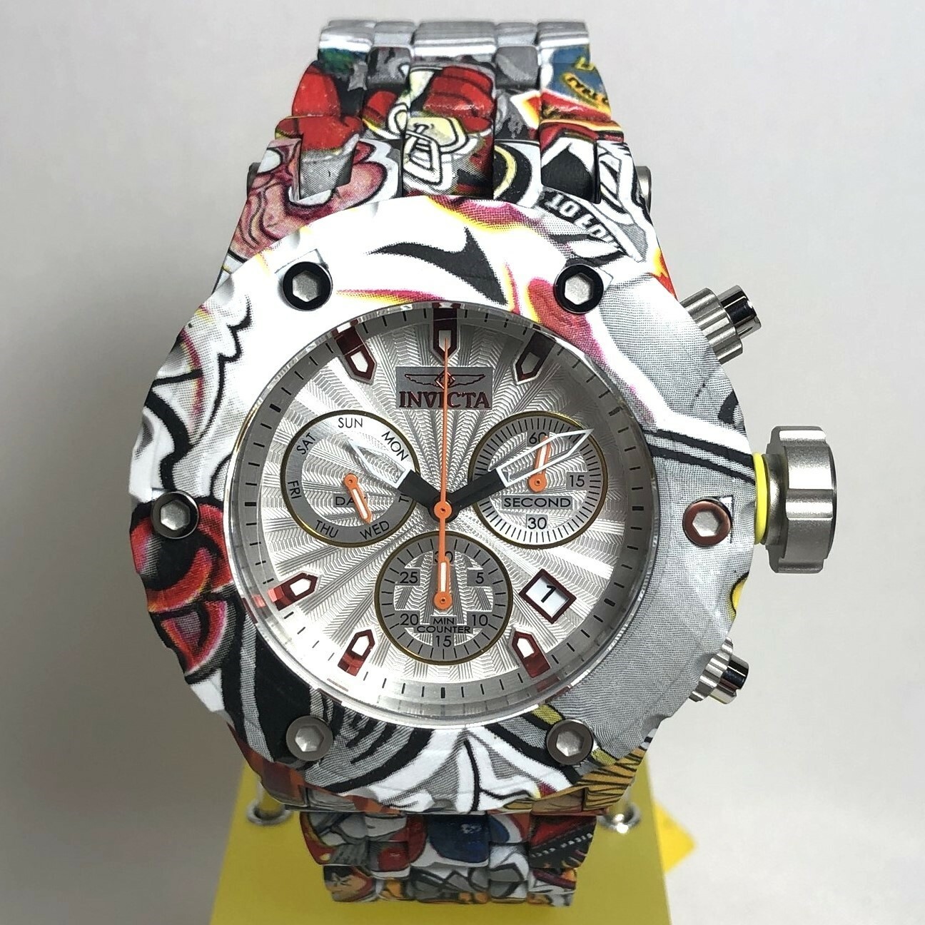INVICTA 33971 Men's 52mm Silver Subaqua Graffiti HYDROPLATED SSteel ...