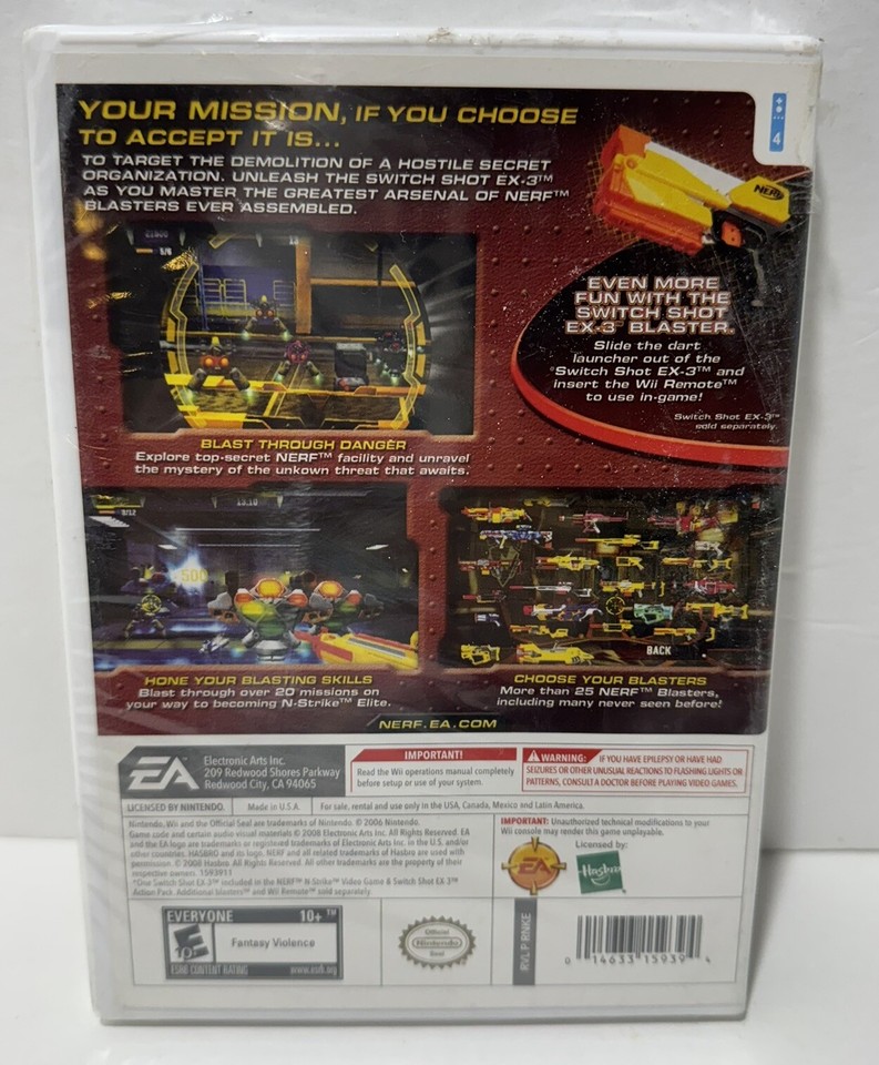 NERF N-STRIKE (Nintendo Wii, 2008) Game New Sealed 14633159394| eBay
