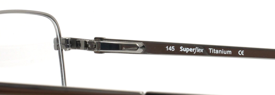 SUPERFLEX SF-1093T C2 Shiny Gunmetal Mens Rectangle Eyeglasses 55-18 ...