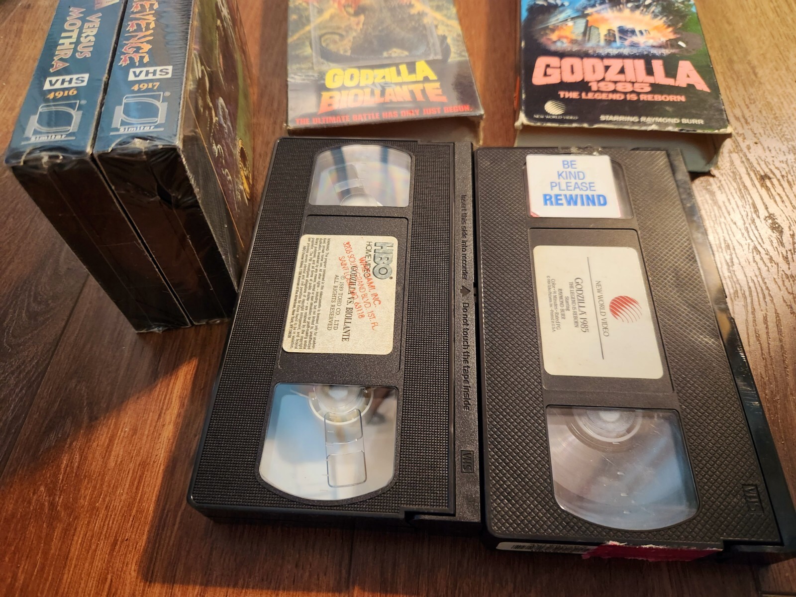 Godzilla vs Biollante + Revenge + Versus Mothra + Godzilla 1985 HTF VHS ...
