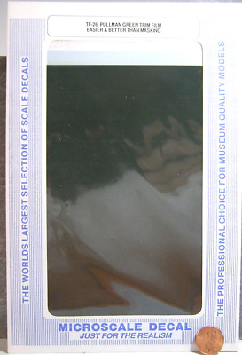 Microscale Model Train Decals TF-26 Pullman Green Trim Film RZW | eBay