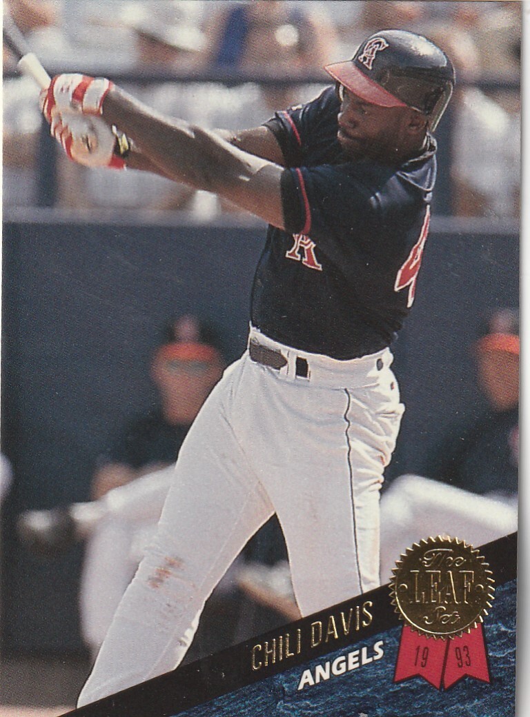 FREE SHIPPING-MINT-1993 Leaf Chili Davis #254 ANGELS | eBay