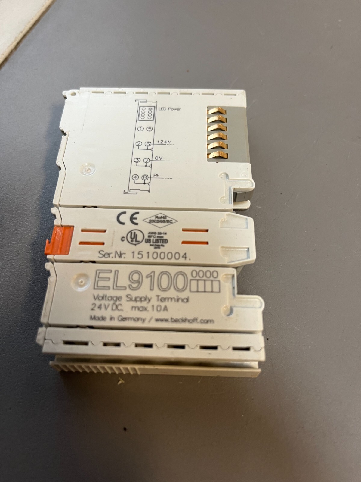 Beckhoff EL9100 Voltage Supply Terminal 24V DC | eBay