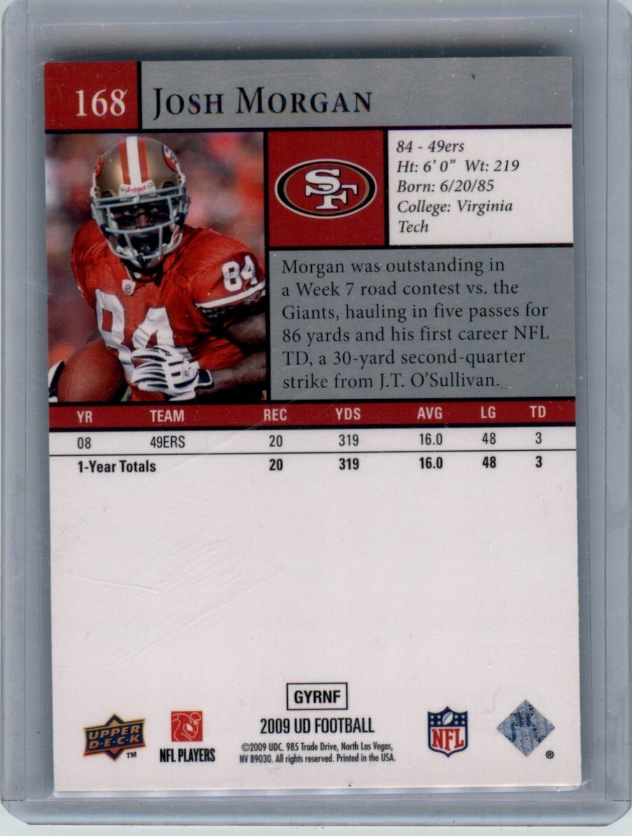 2009 Upper Deck - #168 Josh Morgan for sale online | eBay