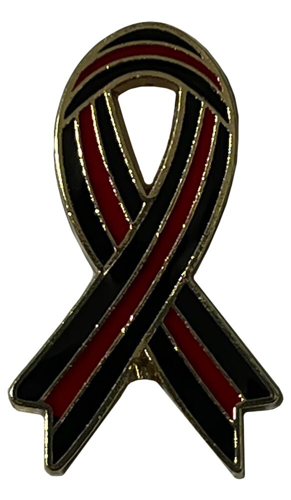 Wholesale Lot of 6 USA Red Line Ribbon Motorcycle Hat Cap Lapel Pin | eBay