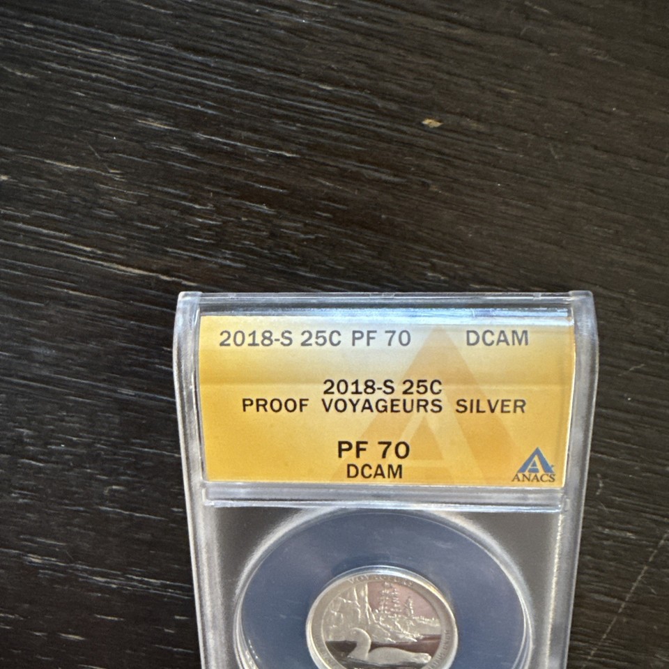 2018 S Minnesota Voyageurs Silver Quarter ANACS PF70 DCAM | eBay UK