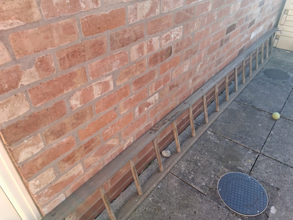 Long Wooden Ladder 4.5m | eBay UK