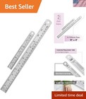 Durable 6 & 12 Inch Stainless Steel Ruler Set - Ideal for Students ...