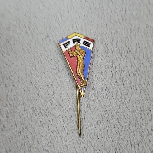 Vintage FRB Boxing Federation Pin Badge - Red Blue Yellow Enamel Stick ...