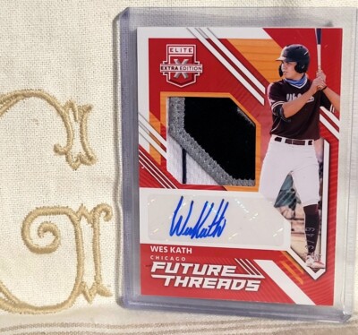 Wes Kath, White Sox, 2021 Elite Extra Edition Future Threads Red Auto ...