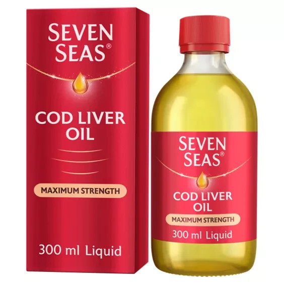 2 x Seven Seas Extra Max Strength Omega-3 Fish Oil Pure Cod Liver Oil ...
