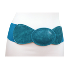 Women Turquoise Blue Elastic Fashion Belt Hip High Waist Oval Buckle ...