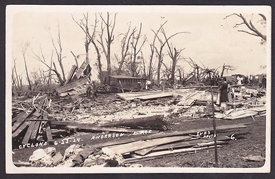 Rare 1924 Real Photo RPPC Postcard Tornado Cyclone Disaster TRACY ...