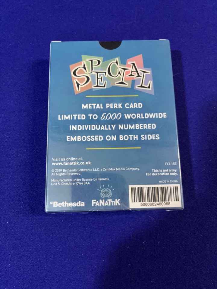 Fallout 76 Perk Cards Limited Edition NEW PICK 1 AGILITY CHARISMA ...