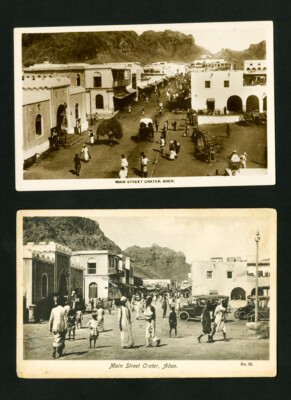 Aden Postcards 2x 1920 w/ Main Street Crater Scenes Rare | eBay