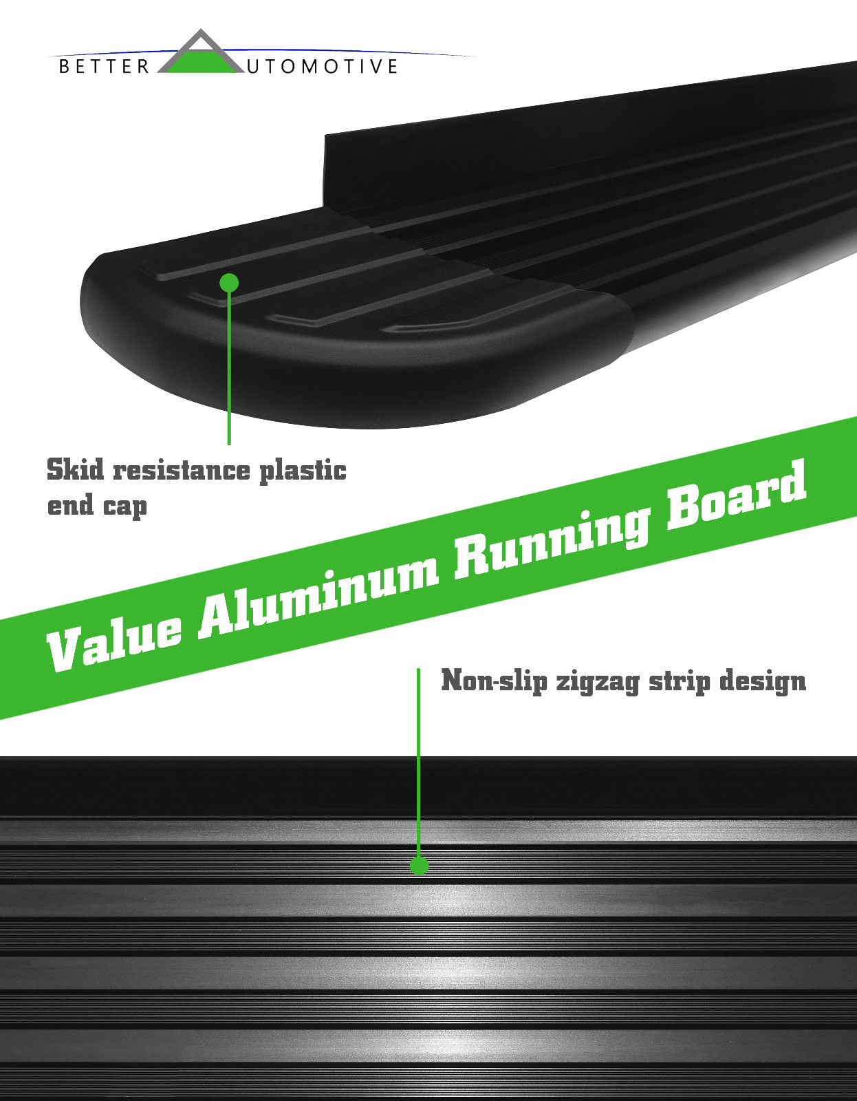 Value Aluminum Running Board for 2011-2019 Ford Explorer Side Step Rail ...