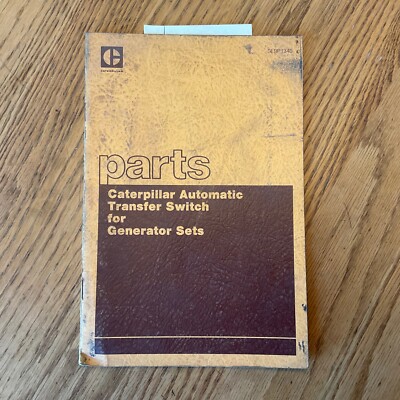 CAT Caterpillar AUTOMATIC TRANSFER SWITCH PARTS MANUAL BOOK CATALOG ...