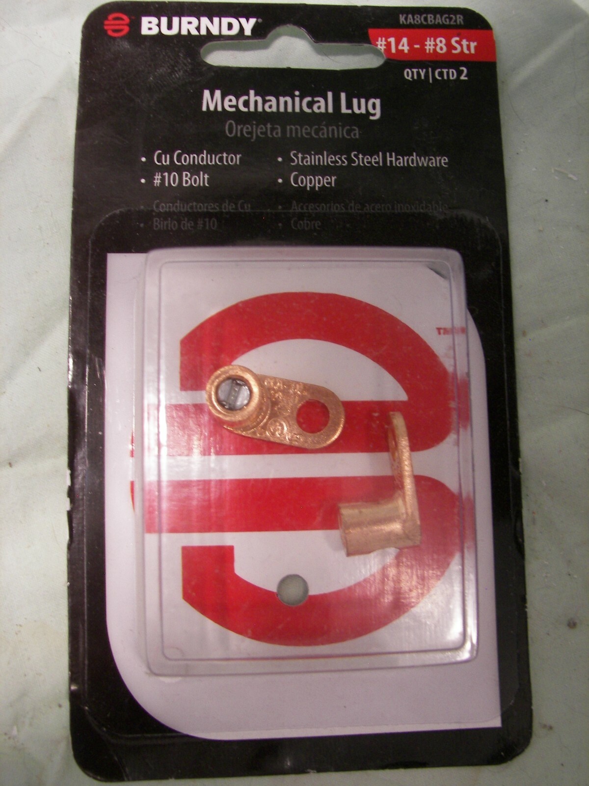 Hubbell Burndy Mechanical Lugs KA8CBAG2R #14 - #8 Str Copper Conductors ...