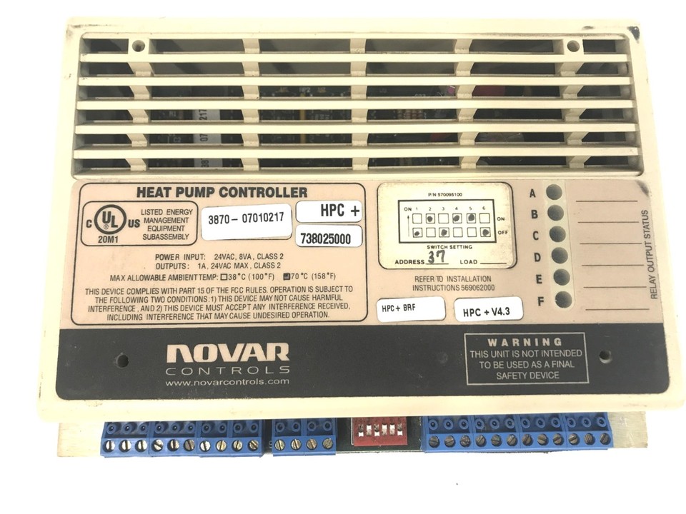 Novar Controls HPC+ Heat Pump Controller HPC+BRF HPC+V4.3 738025000 ...