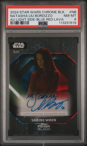 2024 TOPPS STAR WARS CHROME BLACK BLUE RED LAVA NATASHA BORDIZZO WREN ...