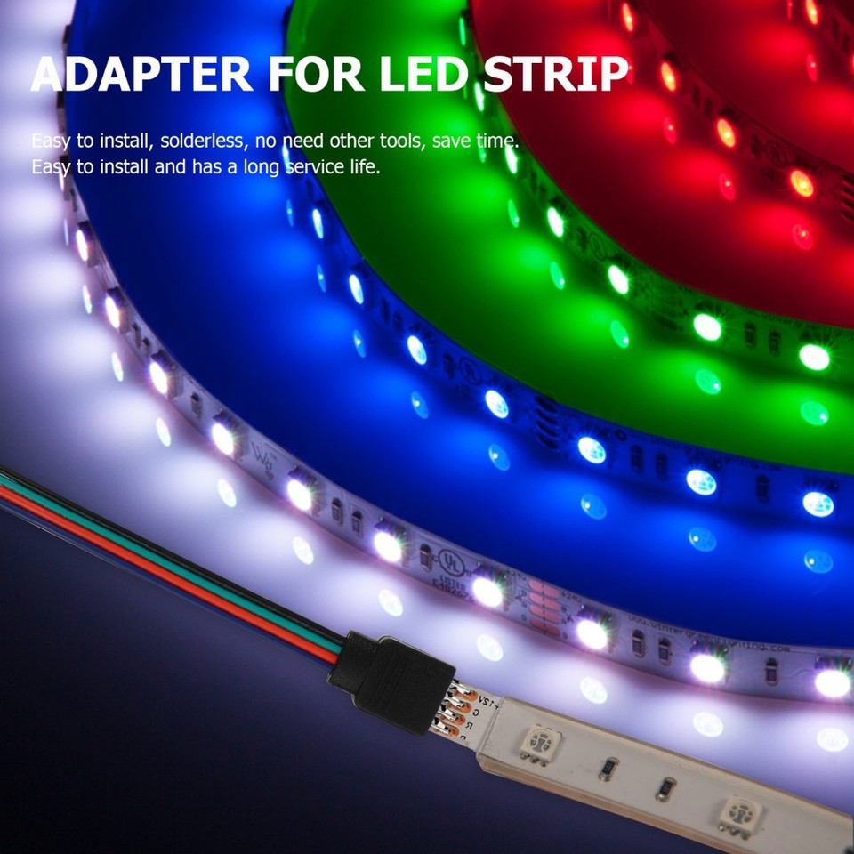 40 Pcs 4-Pins Male Female Led Strip Connector Wire Cable For 5050 Rgb ...