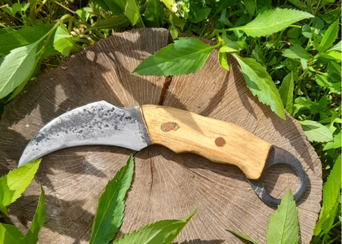 Handmade karambit, sawblade steel, very sharp, high carbon, birthday ...