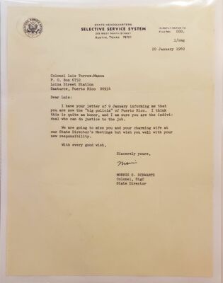 VINTAGE SELECTIVE SERVICE SYSTEM LETTER / AUSTIN TEXAS 1969 | eBay