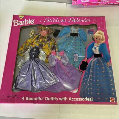1997 Starlight Splendor Fashions (4) Barbie Outfits/Accessories 68607 ...