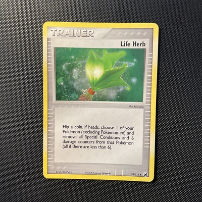 Pokemon Card - Life Herb EX FireRed & LeafGreen 93/112 Reverse Holo NM ...