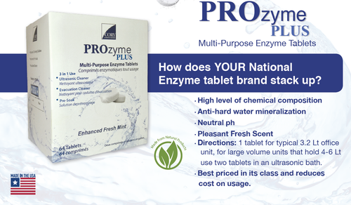 64 Tablets Prozyme Plus Ultrasonic & Evacuation Cleaning pre-soak 3 in 1 Mint | eBay