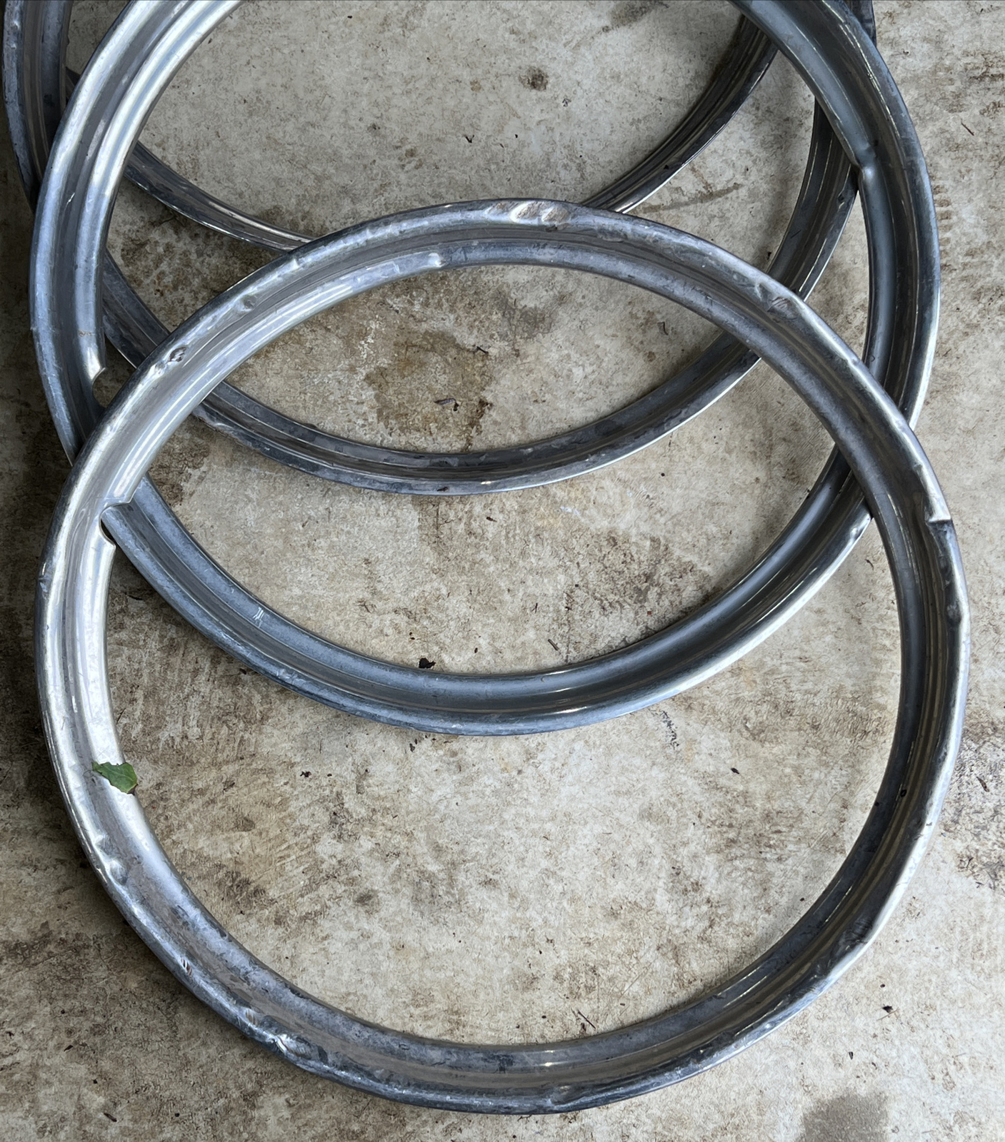 Set of 4 Vintage Hubcap Beauty Rings Wheel Rim Trim Ring 16” Hot Rod | eBay