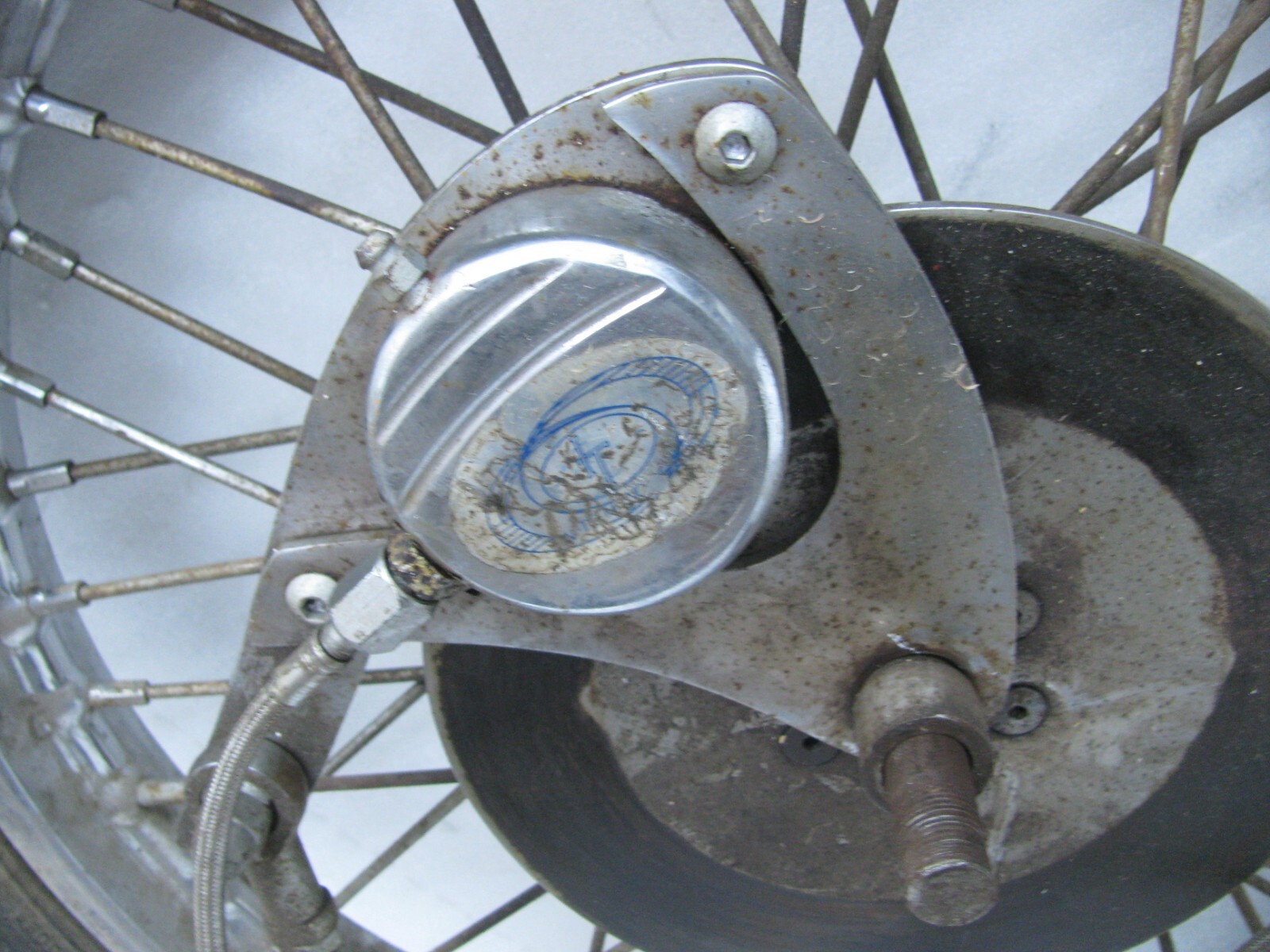 18" Chopper Front Wheel & brake Hallcraft Harley Knucklehead Panhead ...