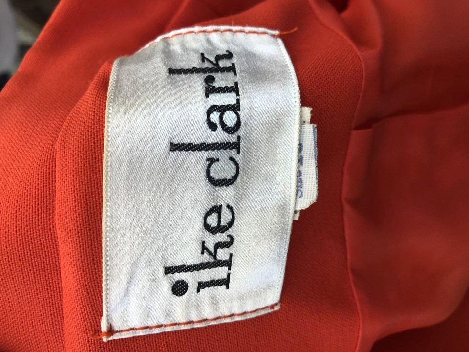 Vintage VTG 1960s 60s Ike Clark Orange 2 Piece Skirt Suit Set | eBay