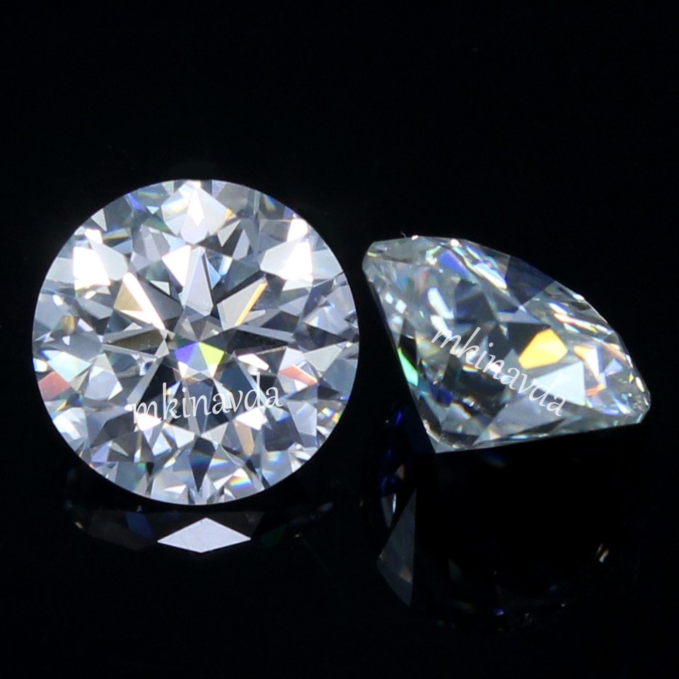Natural D Color VVS1 Excellent Cut 6x6 mm Round Pair White Loose ...