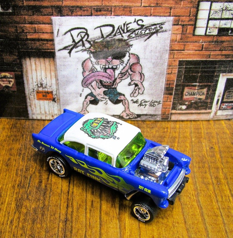 Dr Dave's Customs, Hot Wheels '55 CHEVY GASSER, RAT FINK Bug Catcher ...