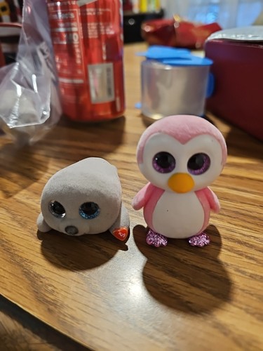 TY Beanie Boos - Mini Boo Figures Series 3 Neal the Seal and Glider Lot ...