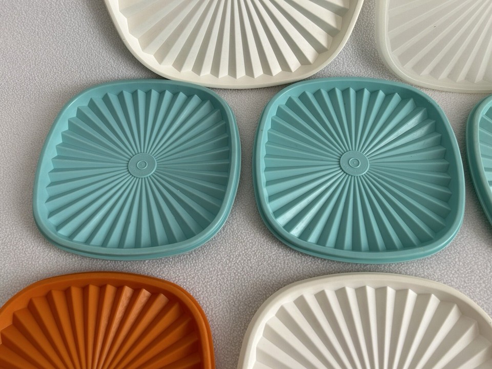 Vintage Tupperware Square Servalier Replacement Lids Set of 8 | eBay