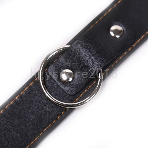 6pcs Faux Leather Body Binding Harness Belts Wrist Leg Strap Restraint ...